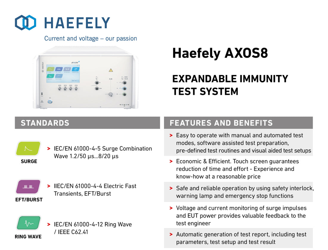 Haefely AXOS 8 - Rent 7 kV Transient Test Generator